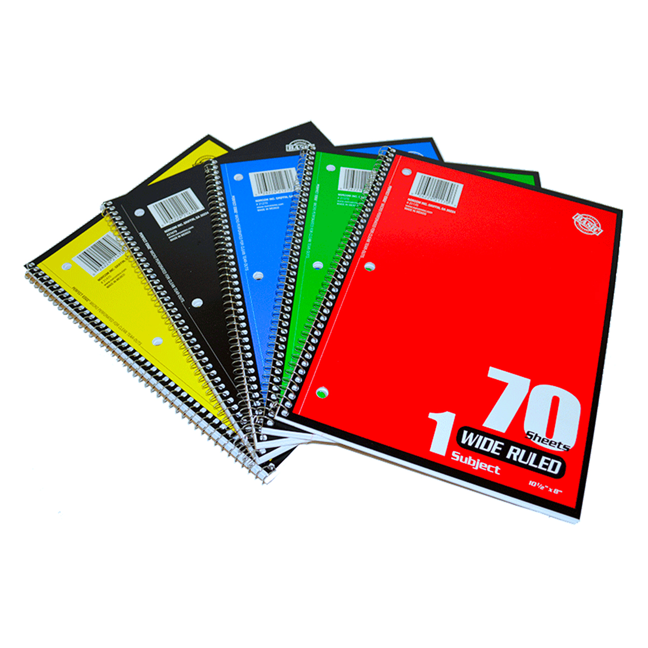 Spiral Notebooks Wide Ruled 002 21070 Backpack Gear Inc